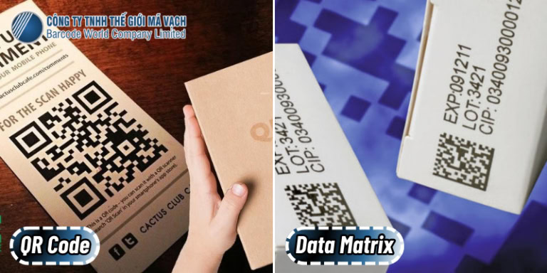 So sánh QR code và Data Matrix, nên dùng loại nào?